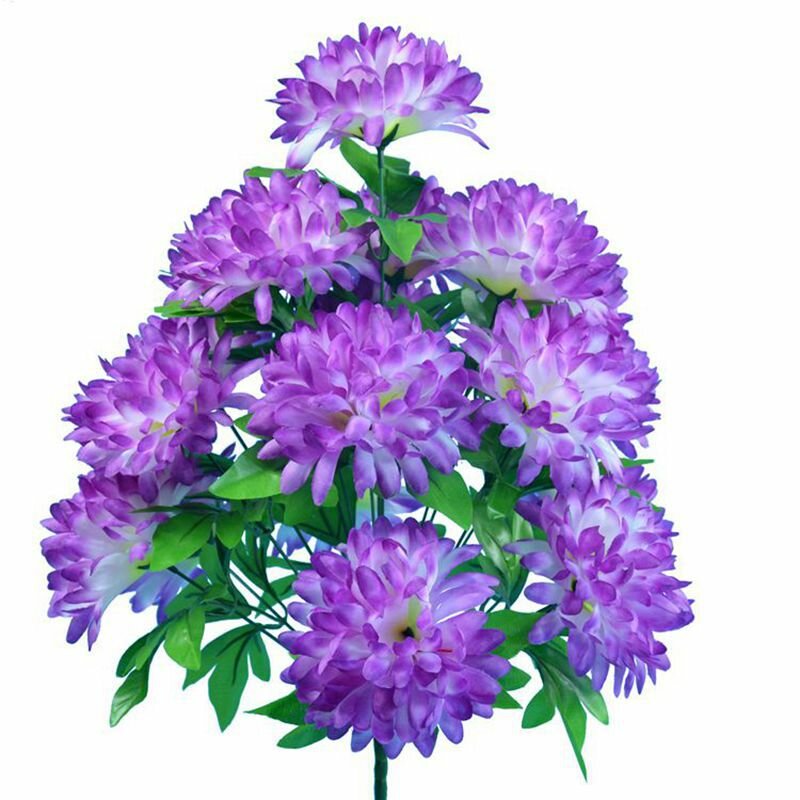 Индивидуальные искусственные цветы, большой букет, принадлежности для фестиваля Цинмин, шелковые цветы, букет из 18 шаров хризантем