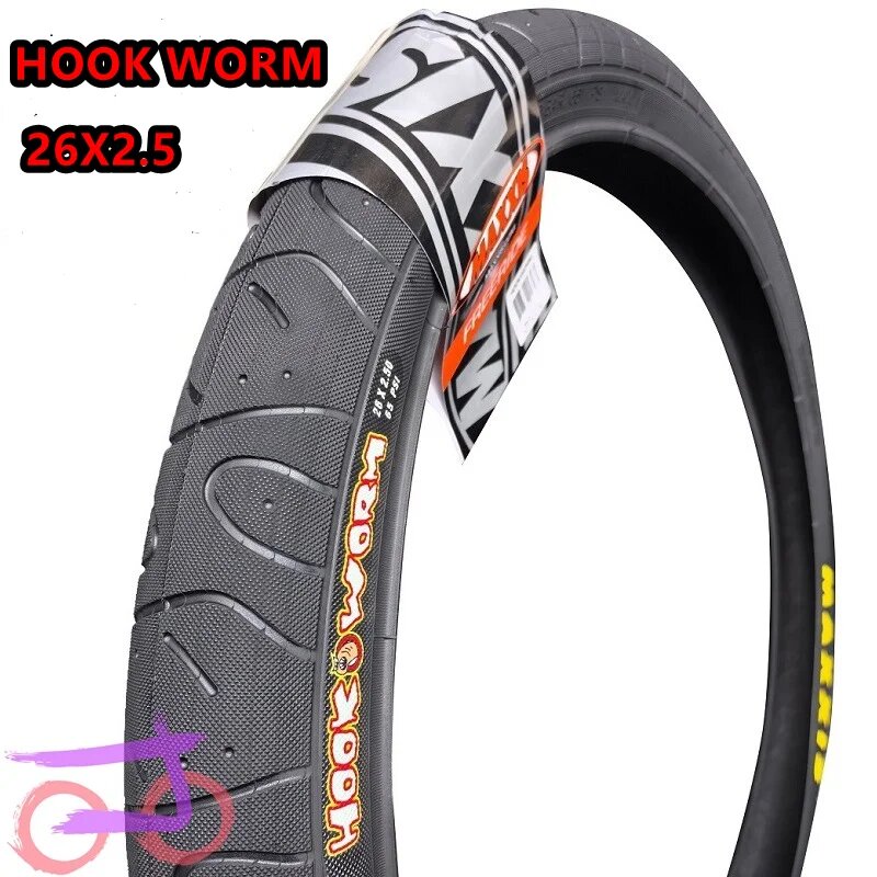 MAXXIS Hookworm 26x2.5 Черные BMX шины