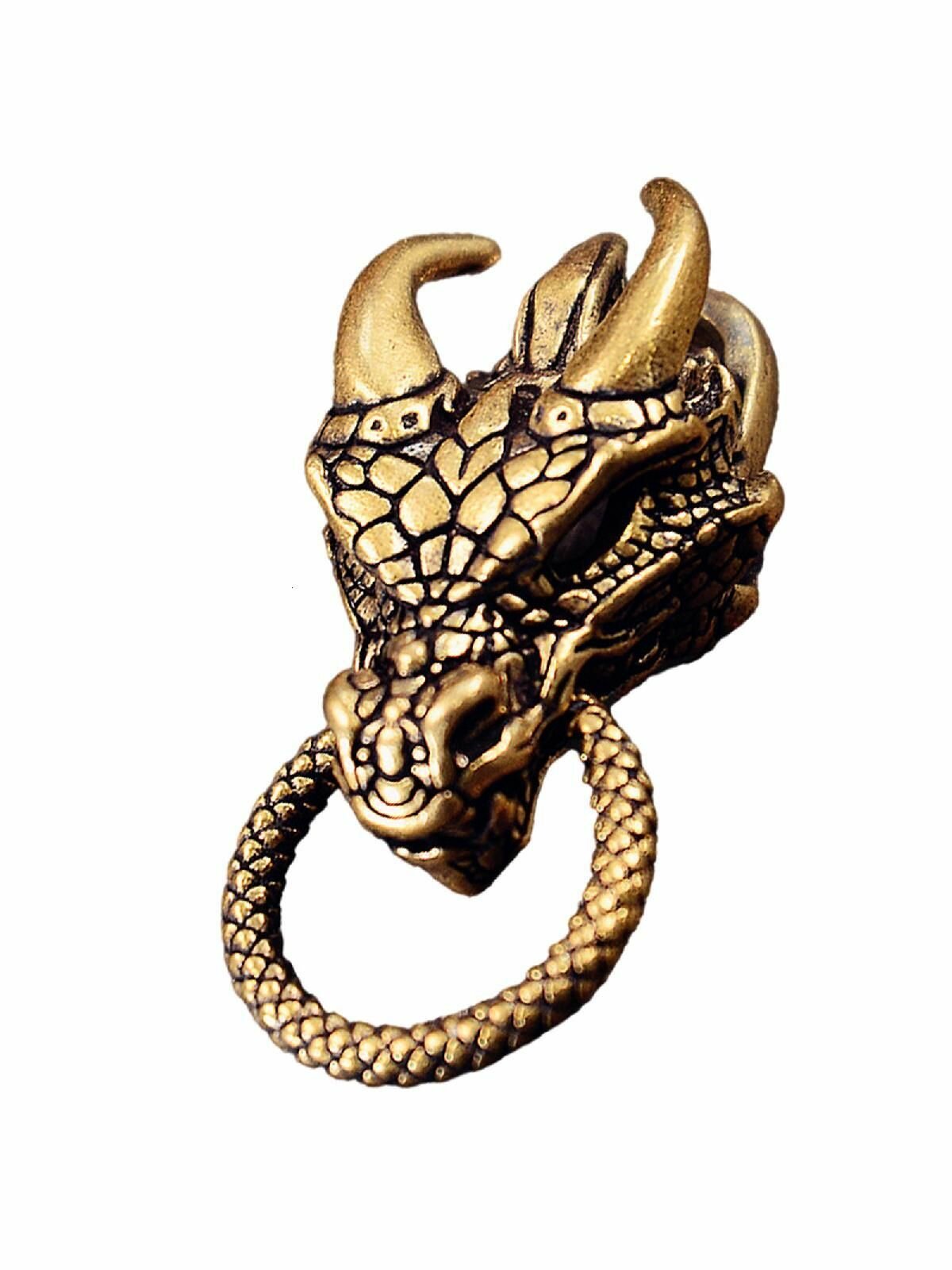 Металлический кулон-дракон для ключей и рюкзака, Желтый