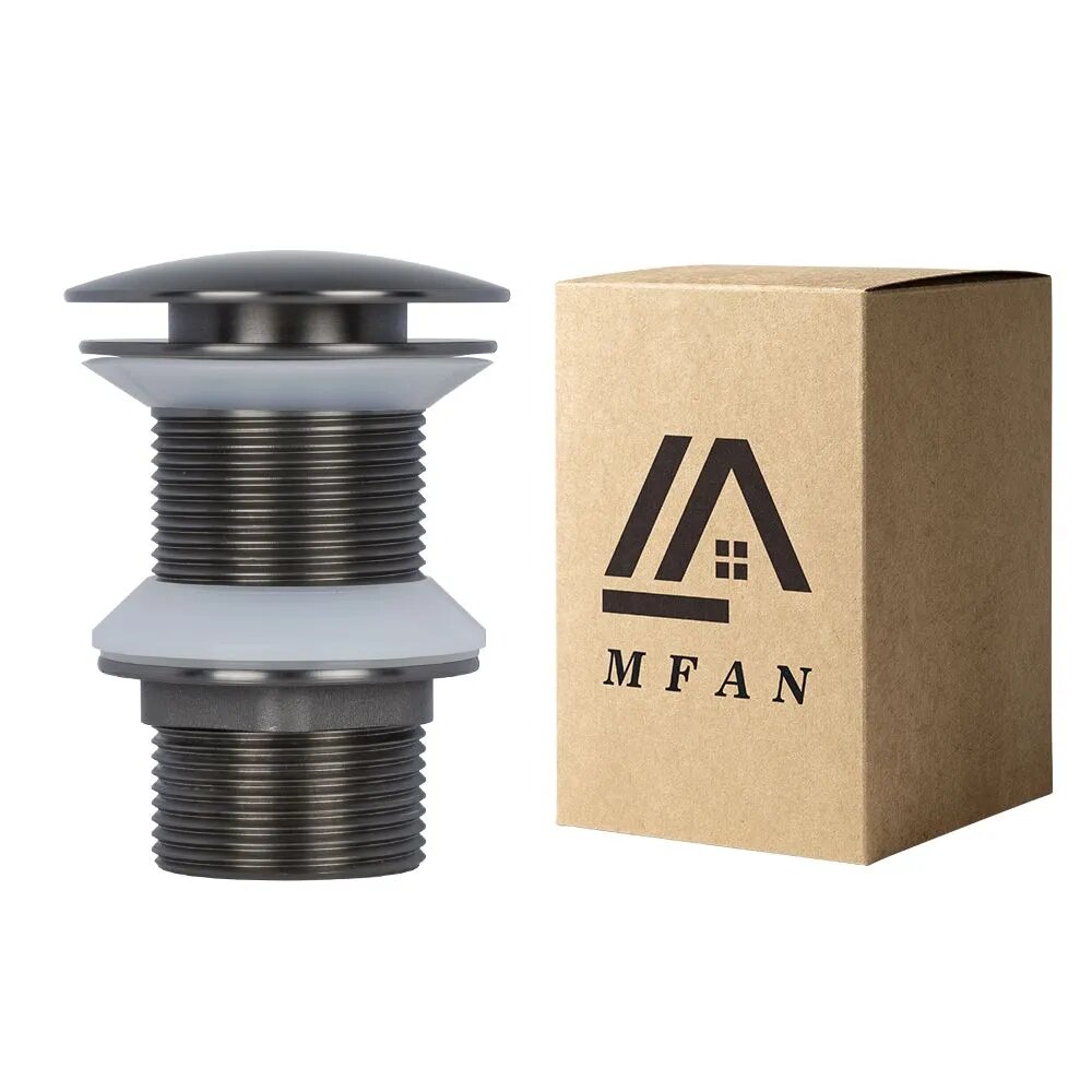 MFAN, донный клапан для раковины без перелива, Клапан Клик-Клак, Защита от запаха и засорения, Съемный для чистки, Выпуск для мойки G1-1/4, латунь, Оружейная сталь