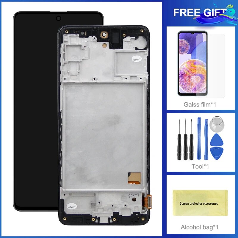 6,5-дюймовый экран M31S с рамкой для Samsung Galaxy M31s SM-M317F M317F/DS ЖК-дисплей с цифровым преобразователем сенсорного экрана в сборе Black With Frame