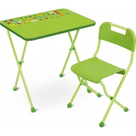 Комплект "Алина" дет. (3-7 лет, стол+стул пластм , выс.57 см) салат. КА2/С