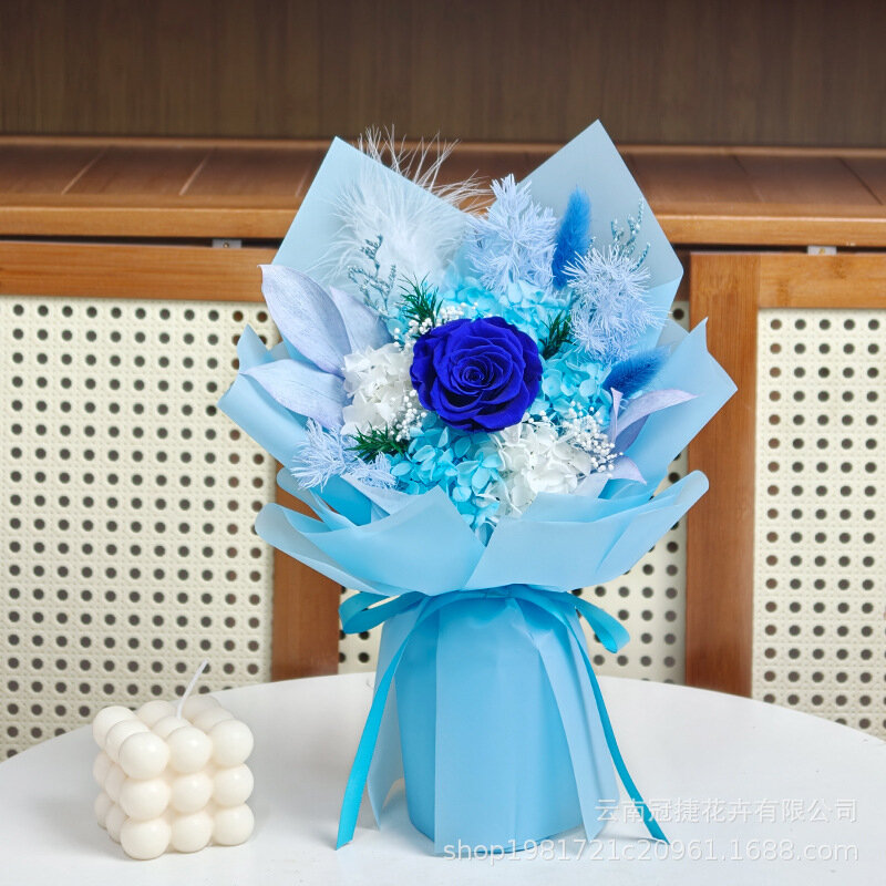 Засушенные розы, подарок на День матери, небольшой букет на День святого Валентина, букет из засушенных цветов, готовая подарочная коробка