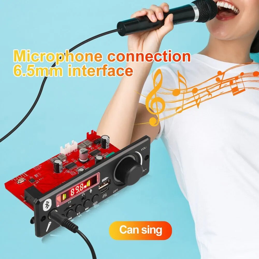 MP3-плеер, Bluetooth, 2*80 Вт усилитель, с FM-радио, USB, TF, пульт ДУ, черный/белый — фото 1