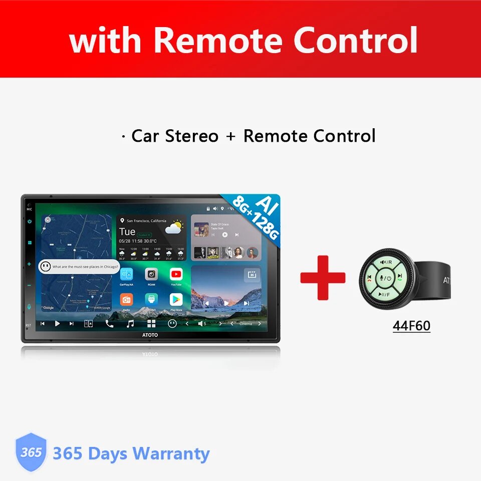 Автомагнитола 2 Din Android 13, 7 дюймов, 8G+128G, GPS, Bluetooth, 4G, WIFI, with Remote Control