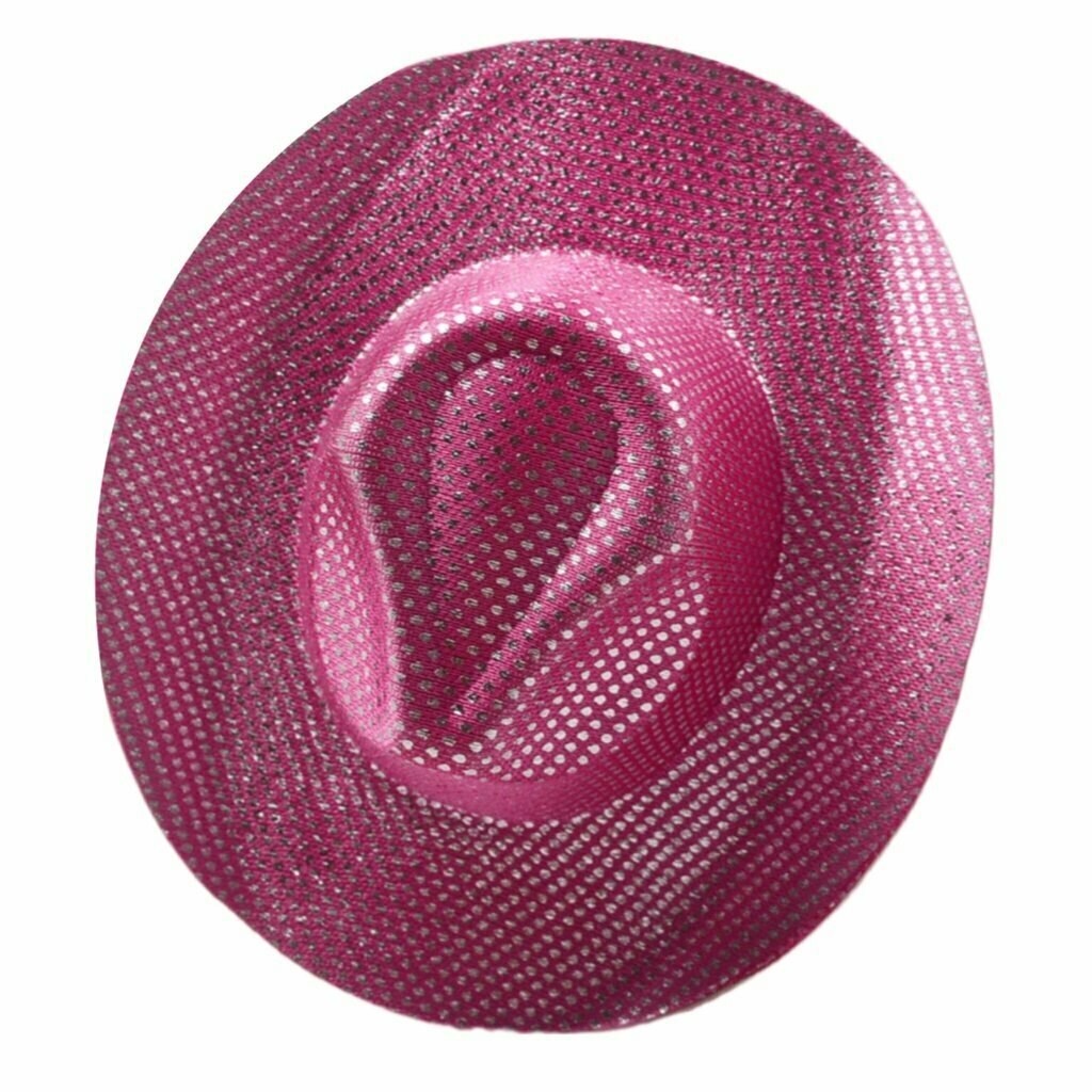 (1шт) Мини-шляпа с мультяшной ковбойской шляпой своими руками-Выделите розово-красную