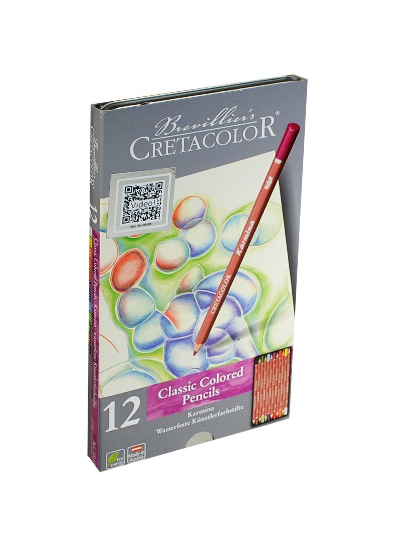Карандаши цветные профессиональные 12цв "Karmina", метал. кор, Cretacolor