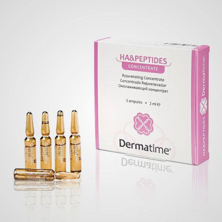 Омолаживающий концентрат HA&PEPTIDES 5*2 мл DERMATIME HA&PEPTIDES Rejuvenating Concentrate Концентрат 5*2 мл