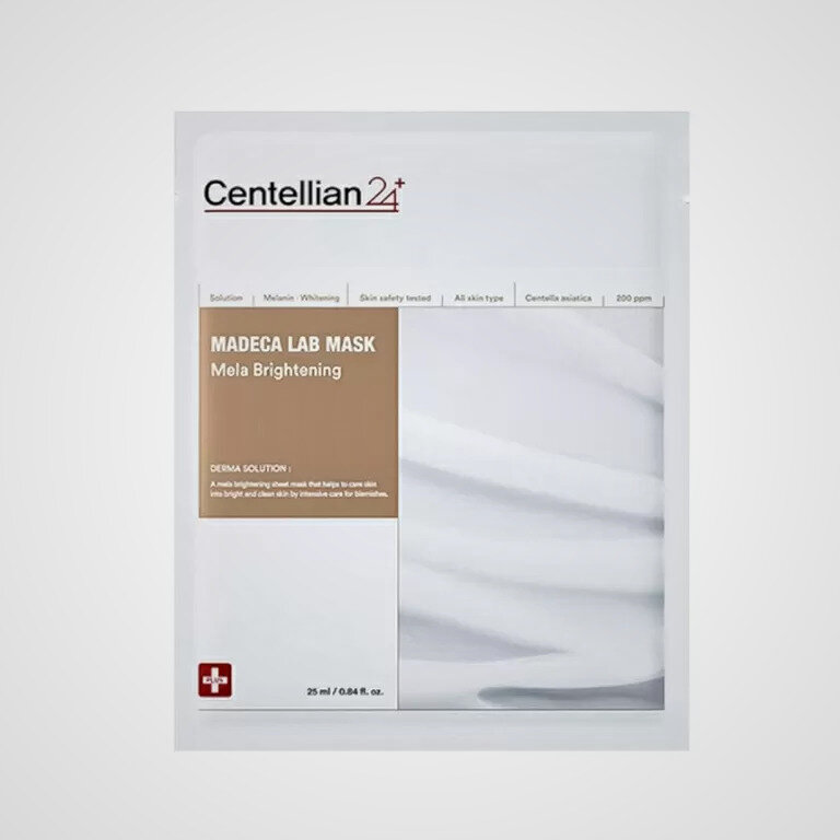 Маска тканевая выравнивающая тон кожи CENTELLIAN24 Madeca lab mask mela brightening Маска 1 шт