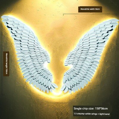 Настенный декор в индустриальном стиле лофт: ретро-крылья из железа для офиса, бара, модный фон для стены Белые