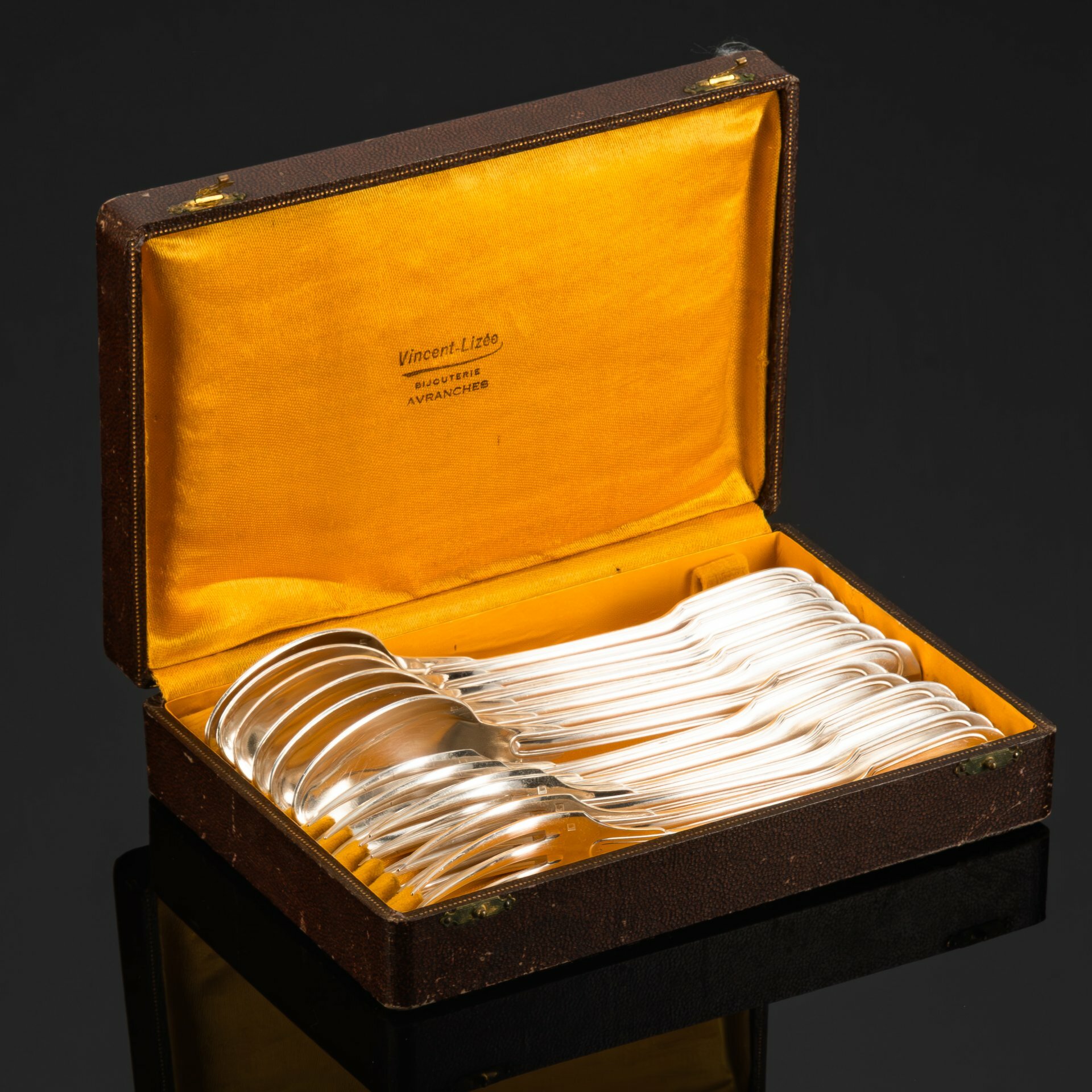 Набор столовых прибор на 6 персон в кофре (столовые ложки и вилки), Alfenide (Christofle)