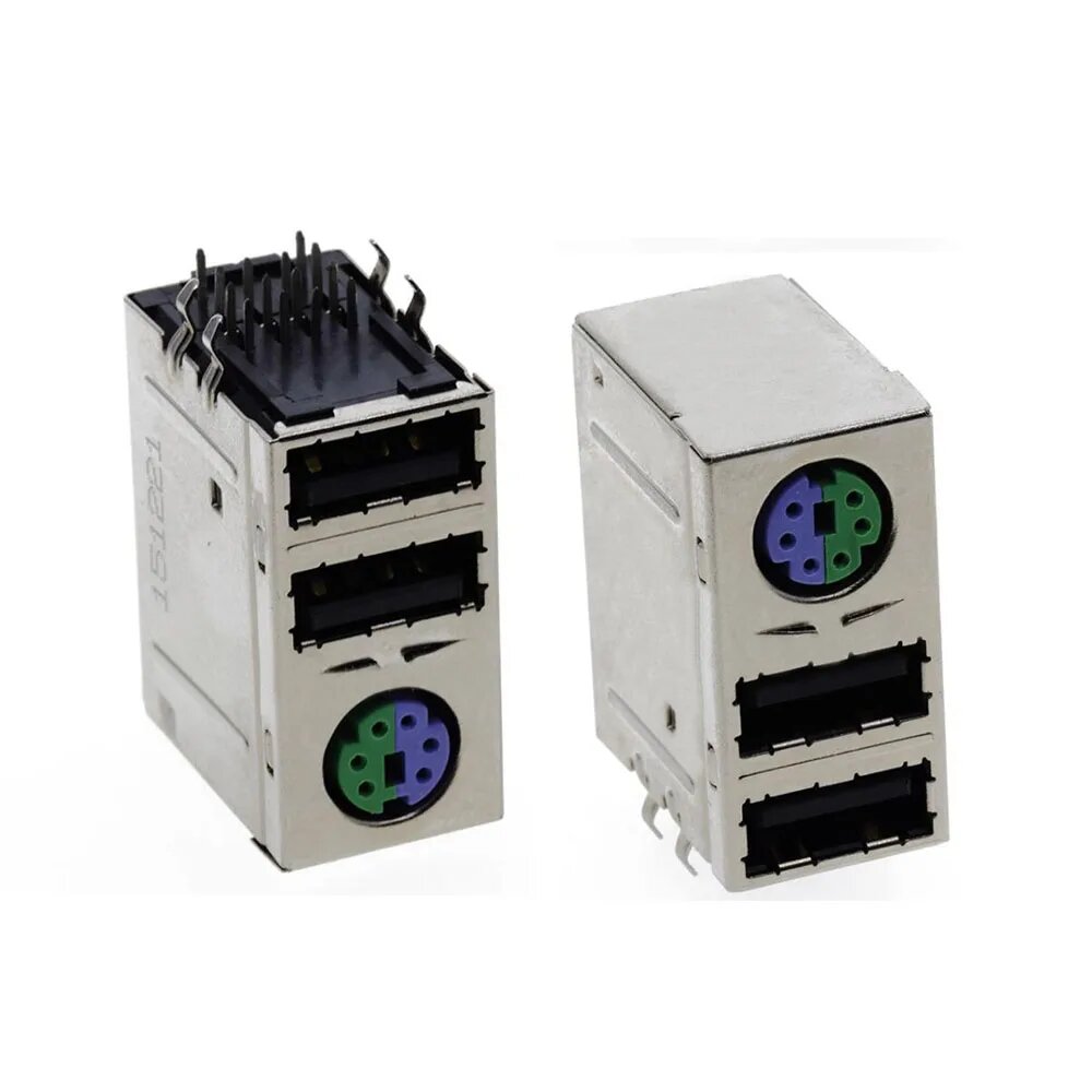 Двухслойный USB 2,0 + шестиядерный PS2 клавиатура мышь 6P двухпортовый разъем S-терминальная розетка для настольного компьютера материнской платы