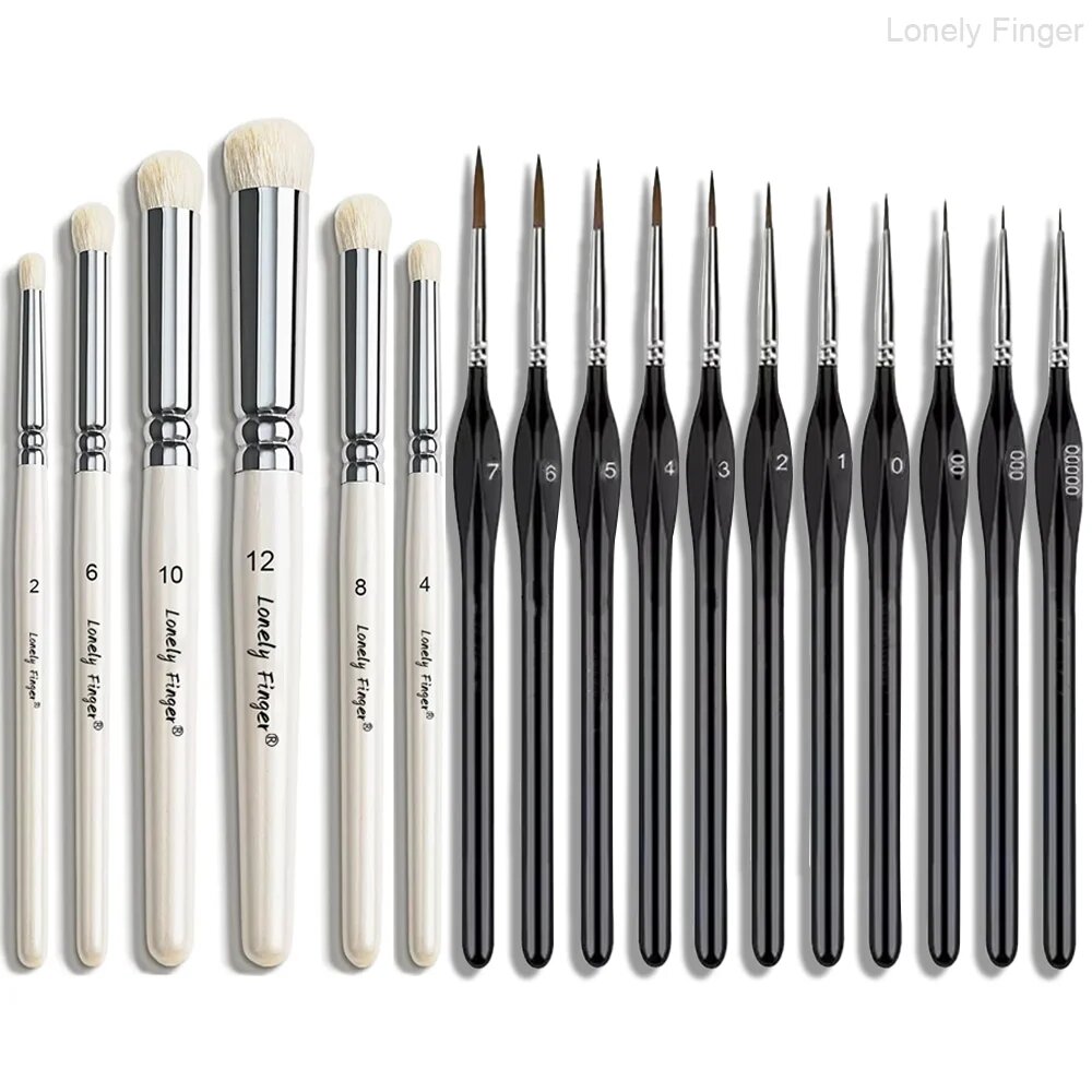 Миниатюрные кисти для рисования Lonely Finger 17pcs All