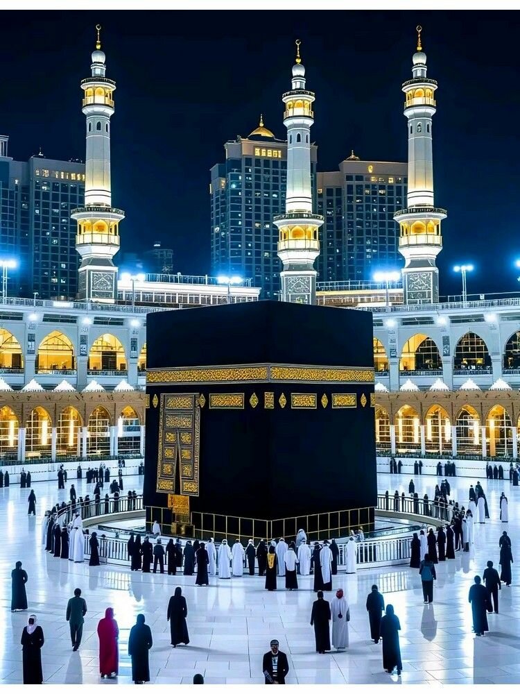 Алмазная картина "Мечеть Кааба в Мекке." / Алмазная вышивка / Круглые стразы 30х40 см