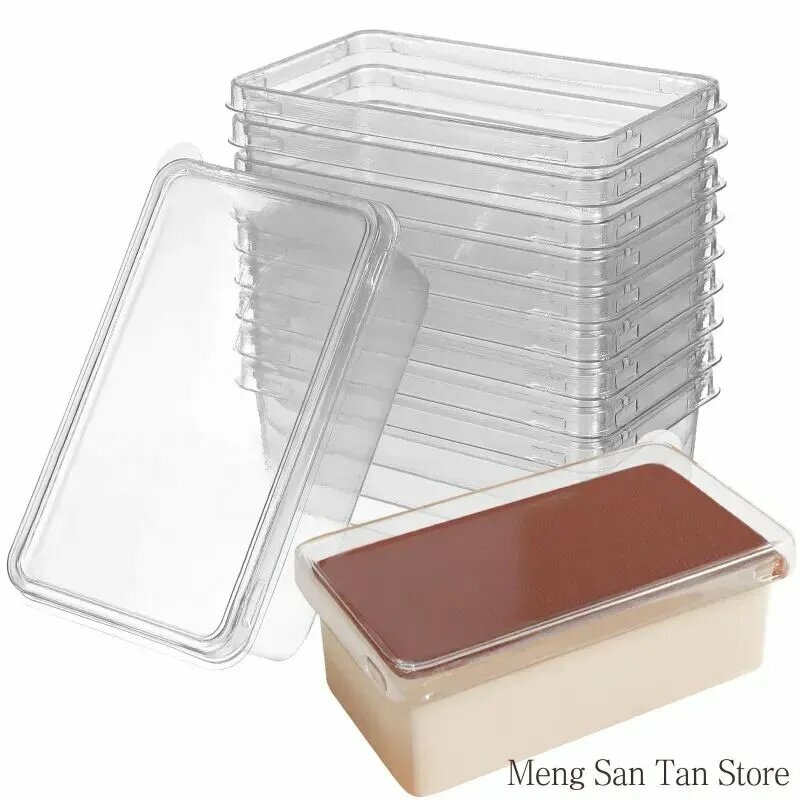 10 шт. прозрачных коробок для хранения тортов на вынос, переносные коробки для выпечки, для упаковки десерта тирамису, 11,5*7*4,5 см