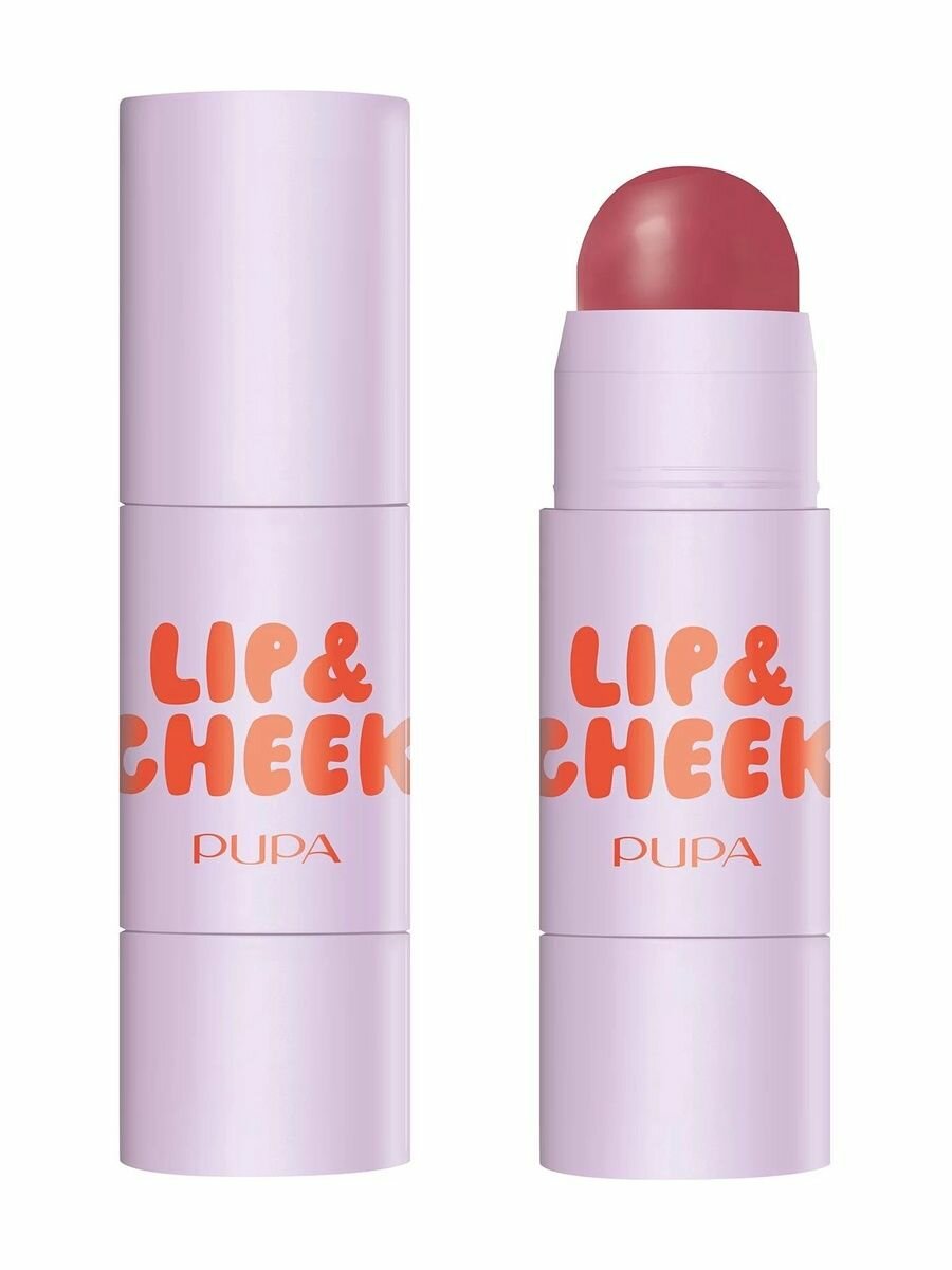 PUPA Бальзам для щек и губ Lip&Cheek в стике, 4 г, 002