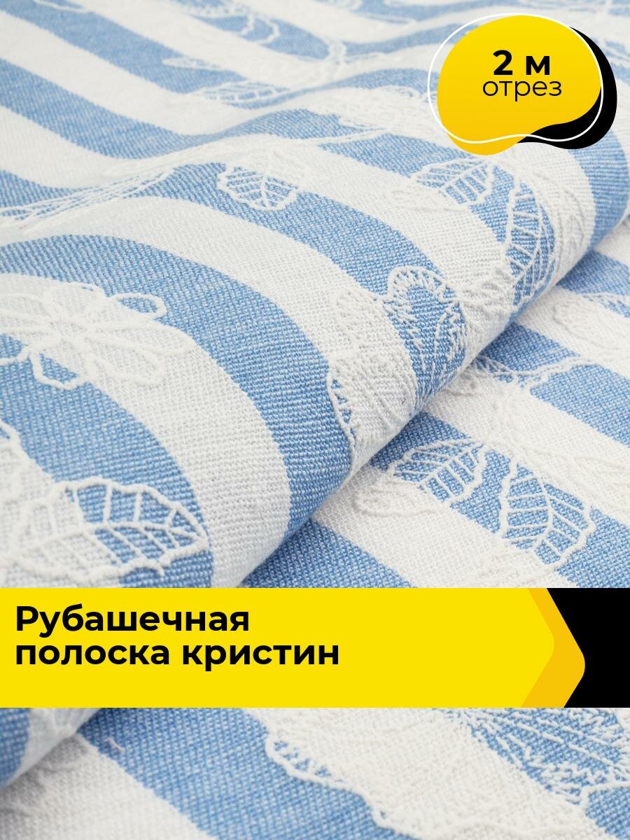 Ткань для шитья и рукоделия Рубашечная полоска "Кристин", отрез 2 м * 147 см, цвет мультиколор