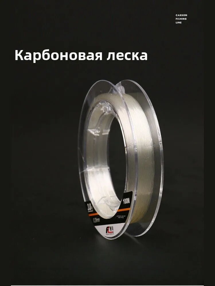 Флюорокарбоновая леска для рыбалки, размотка: 100 м, толщина: 0.25 мм