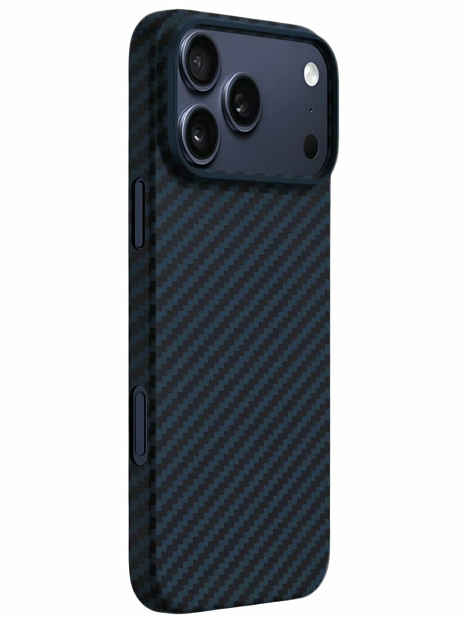 Чехол KZDOO Keivlar для iPhone 17 Pro Max , арамид (кевлар) ударопрочный, ультратонкий - Blue