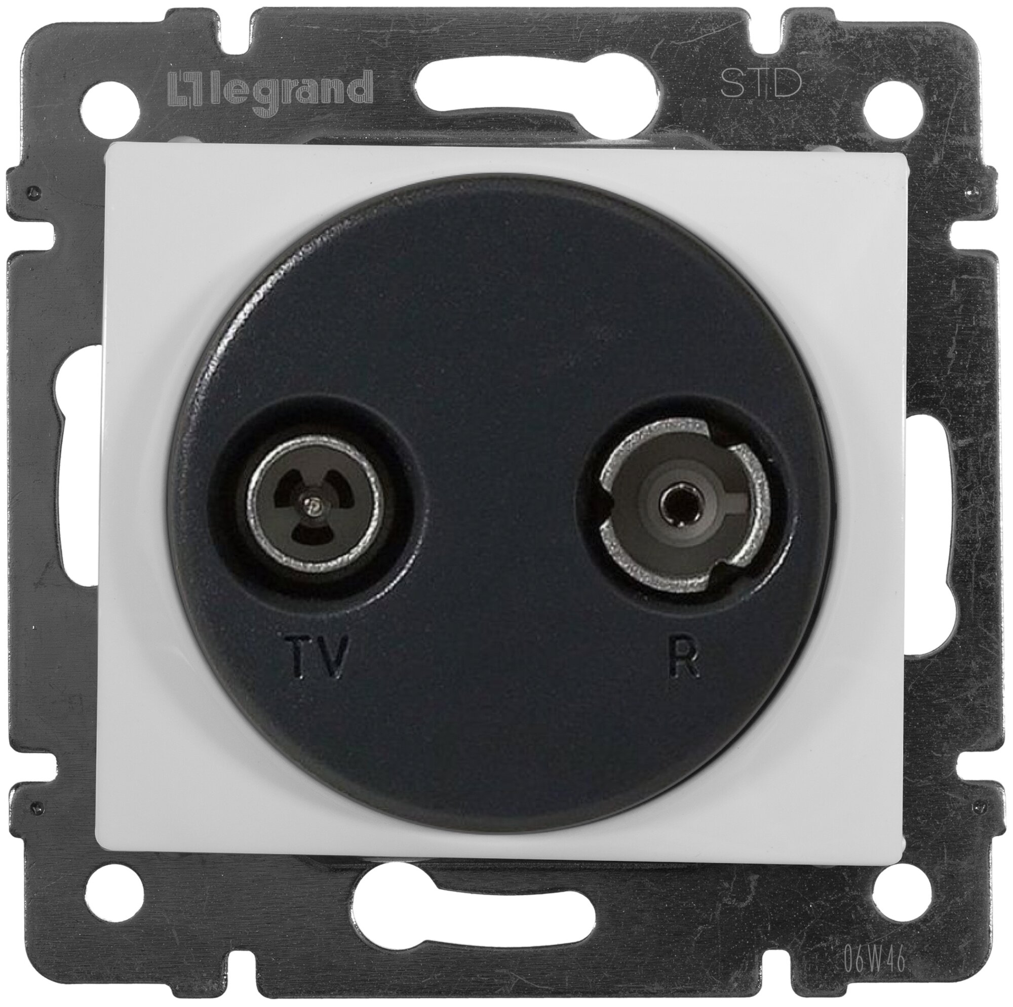 Розетка Legrand Valena 774433, антенное гнездо, 10дБ, 862МГц, белый, скрытый монтаж