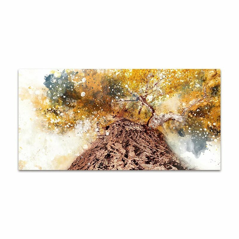 Картины на холсте QIPINGART Золотое дерево Коричневый, PC 82468, 20x40cm no frame