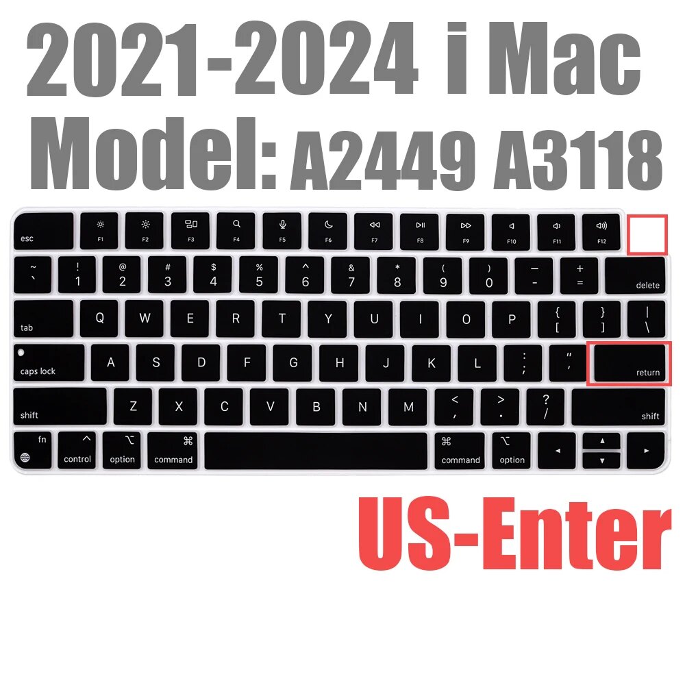 Чехол для клавиатуры Apple Magic (выпуск 2021 г.) A2450 A2449, защита для клавиатуры iMAC Силиконовая Bluetooth клавиатура, чехол, Новинка