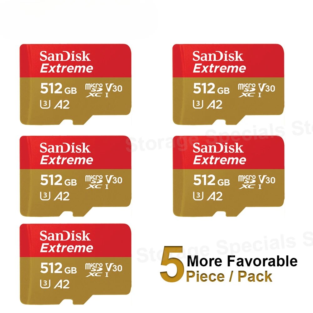 SanDisk Micro SD карта памяти 64G 128G 256G 512G 1TB 2TB 512G-5PCS