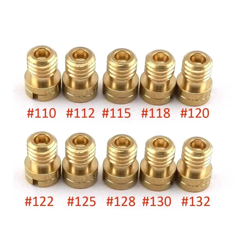 Упаковка из 10 шт. M5 Main Jet 5 мм для карбюратора Keihin OKO KOSO PWK 125cc 150cc CVK PZ27 PZ30 152QMI 157QMJ, детали инжектора для скутера