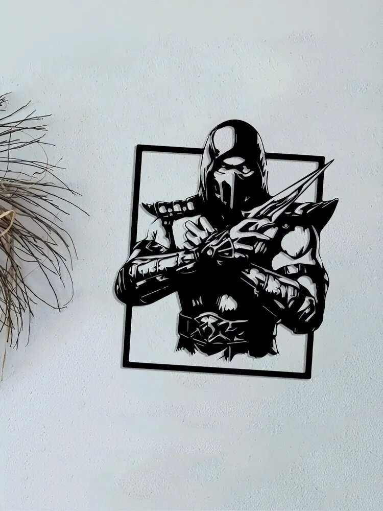 Металлические художественные настенные изделия в виде боевого скорпиона (стиль "живой боевой"): статуи и фрески, отличный подарок для геймеров