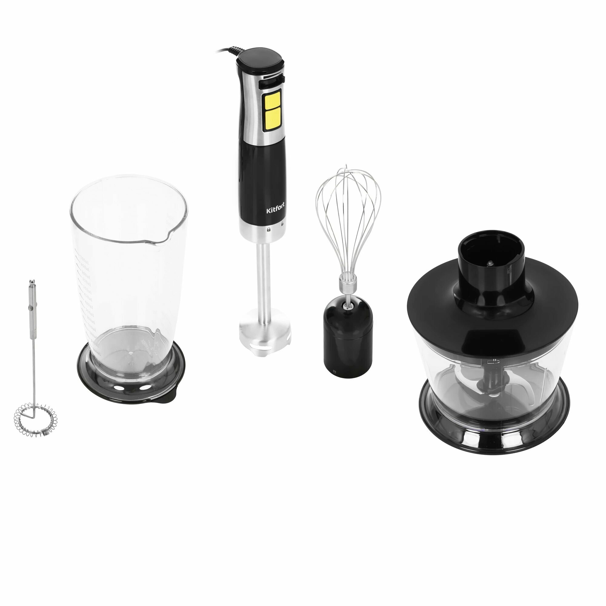 Блендер Kitfort KT-3512, металл/пластик, 6 скоростей, 1,4 кг