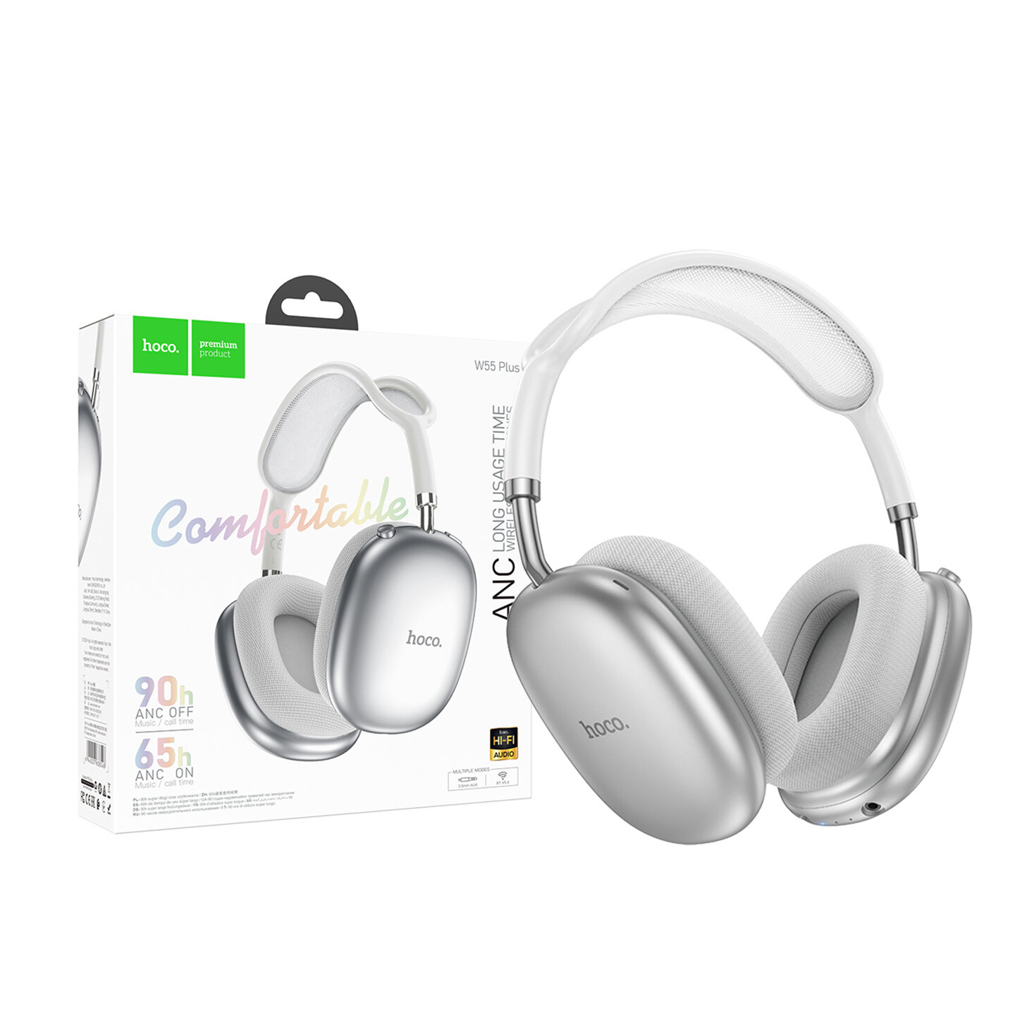 Беспроводные наушники унисекс HOCO W55 Bluetooth 5.4, HD-звуком