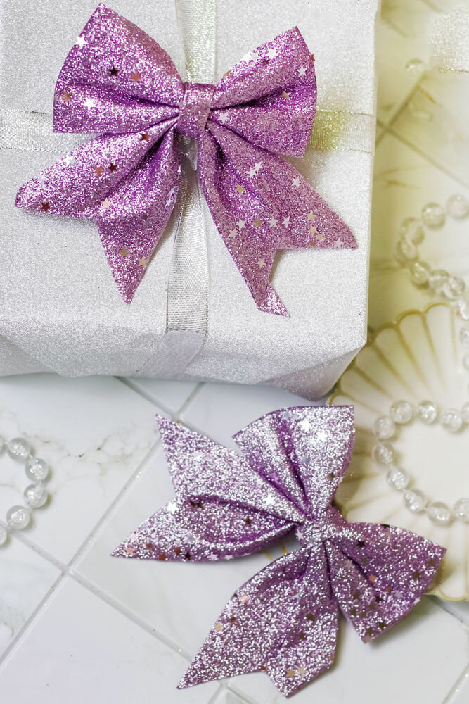 Набор декоративных бантов мольто дольче, сиреневый, 12х13 см, 2 шт, Edelman 1143324