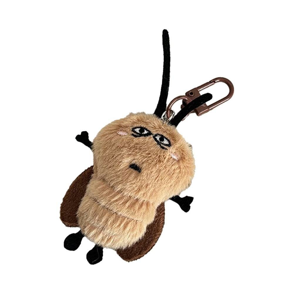 Милый плюшевый брелок в форме жука мягкая кукла таракана для креативных аксессуаров и забавных подарков