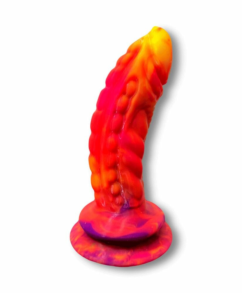 Изогнутый фентезийный фаллоимитатор Sexperiments Mr. G-Spot, оранжевая акварель