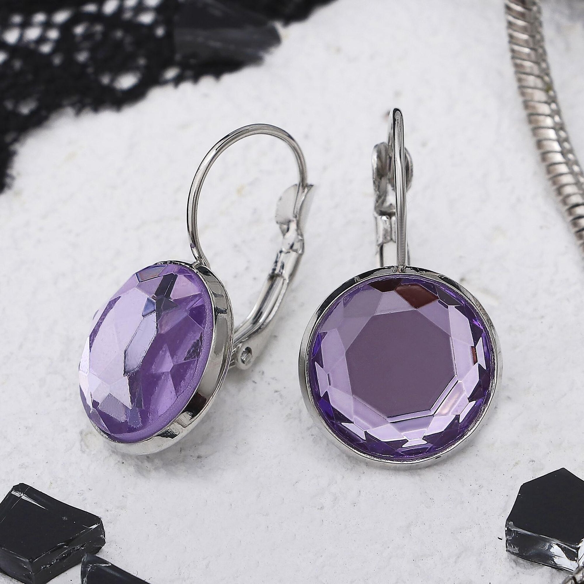 Серьги, стекло