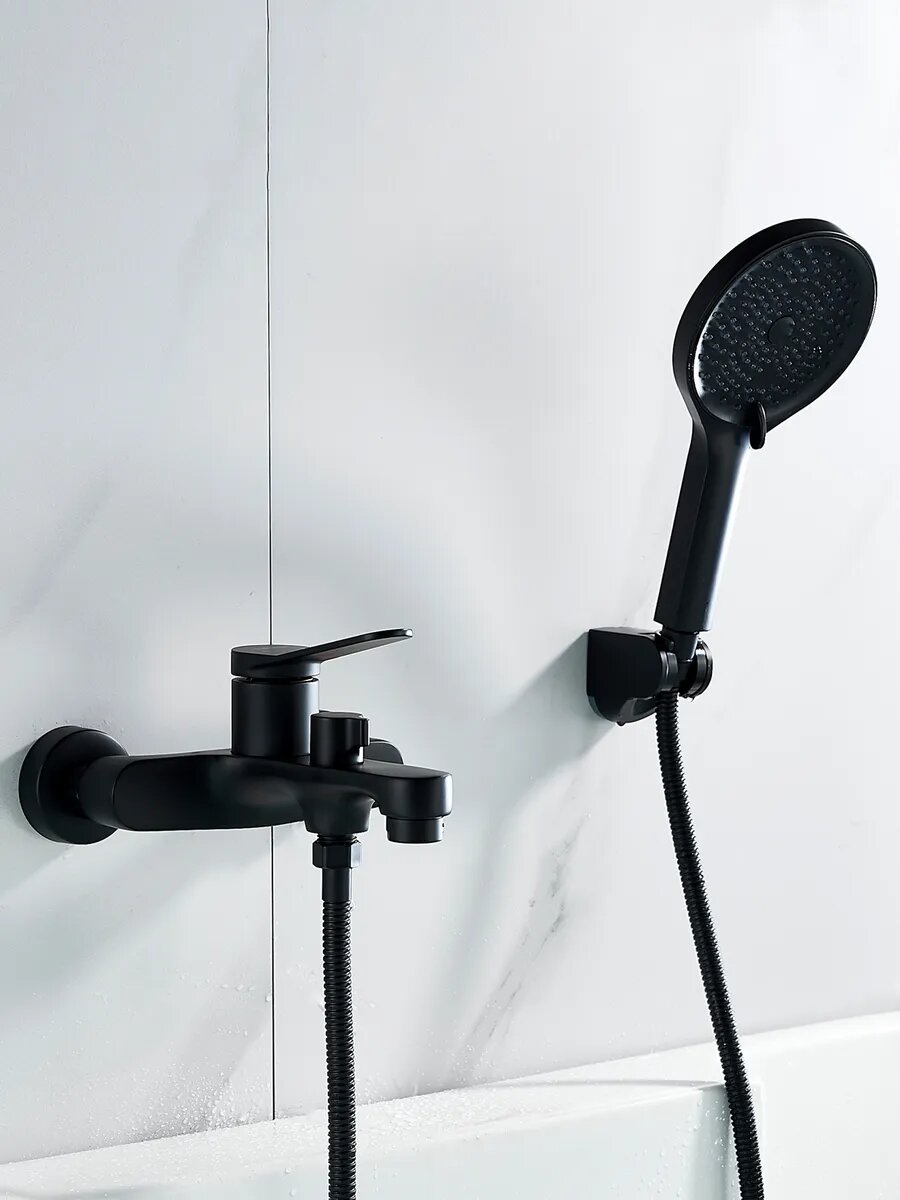 Смеситель для ванны с коротким изливом и душем Shevanik S6202H