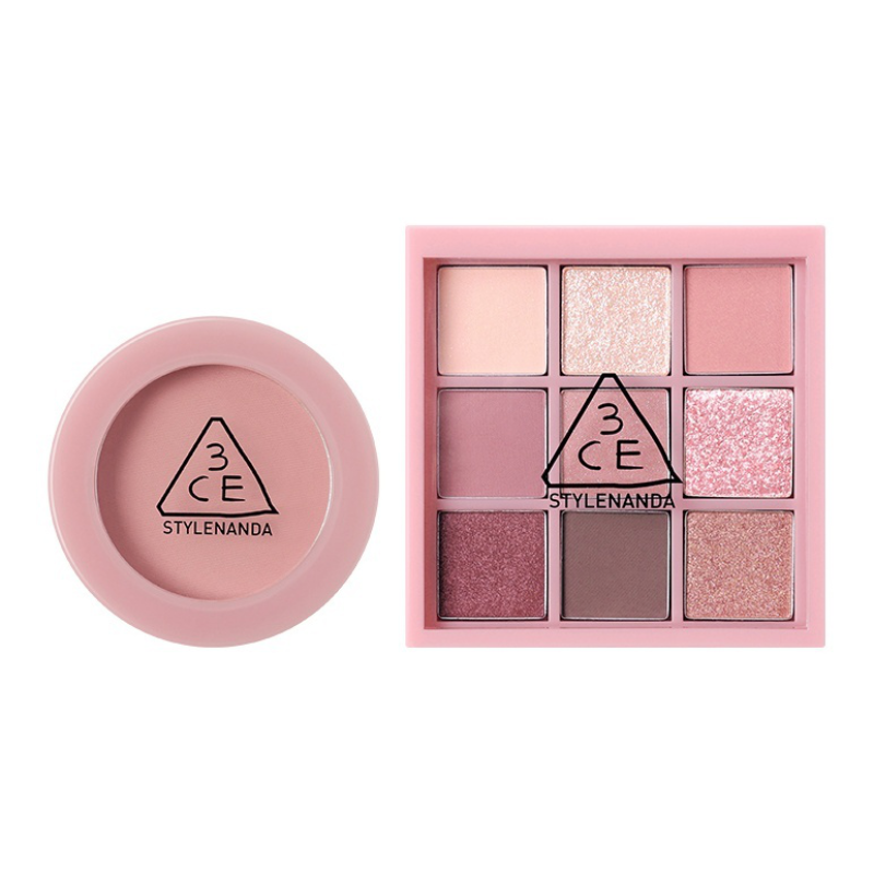 Набор теней и румян женский 3CE Velvet Clear, для сияния тона кожи