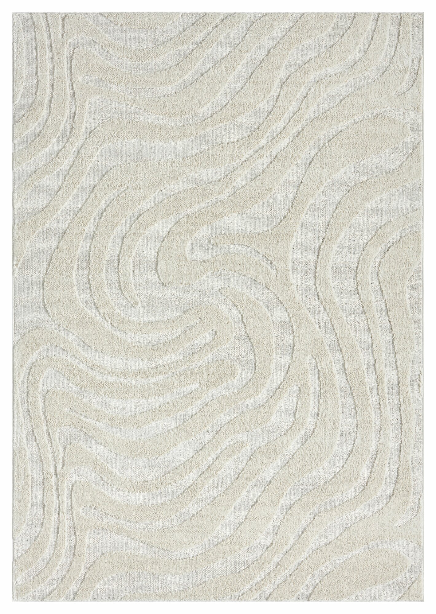 Ковер Ustunsoy "LOVIS 34421А 240х340см", тканый, высокоплотный ворс, кремово-бежевый