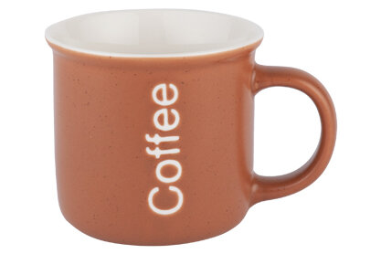 Кружка фарфоровая 400мл цилиндр Кофейня 2 для чая и кофе, Appetite