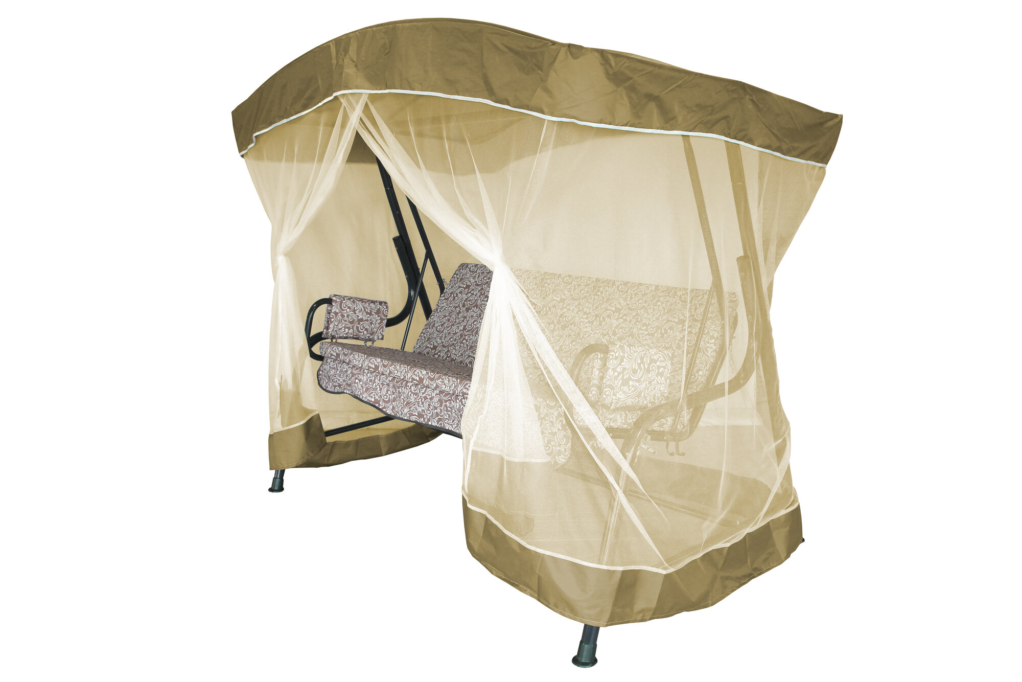 Качели садовые 3-х местные с москитной сеткой