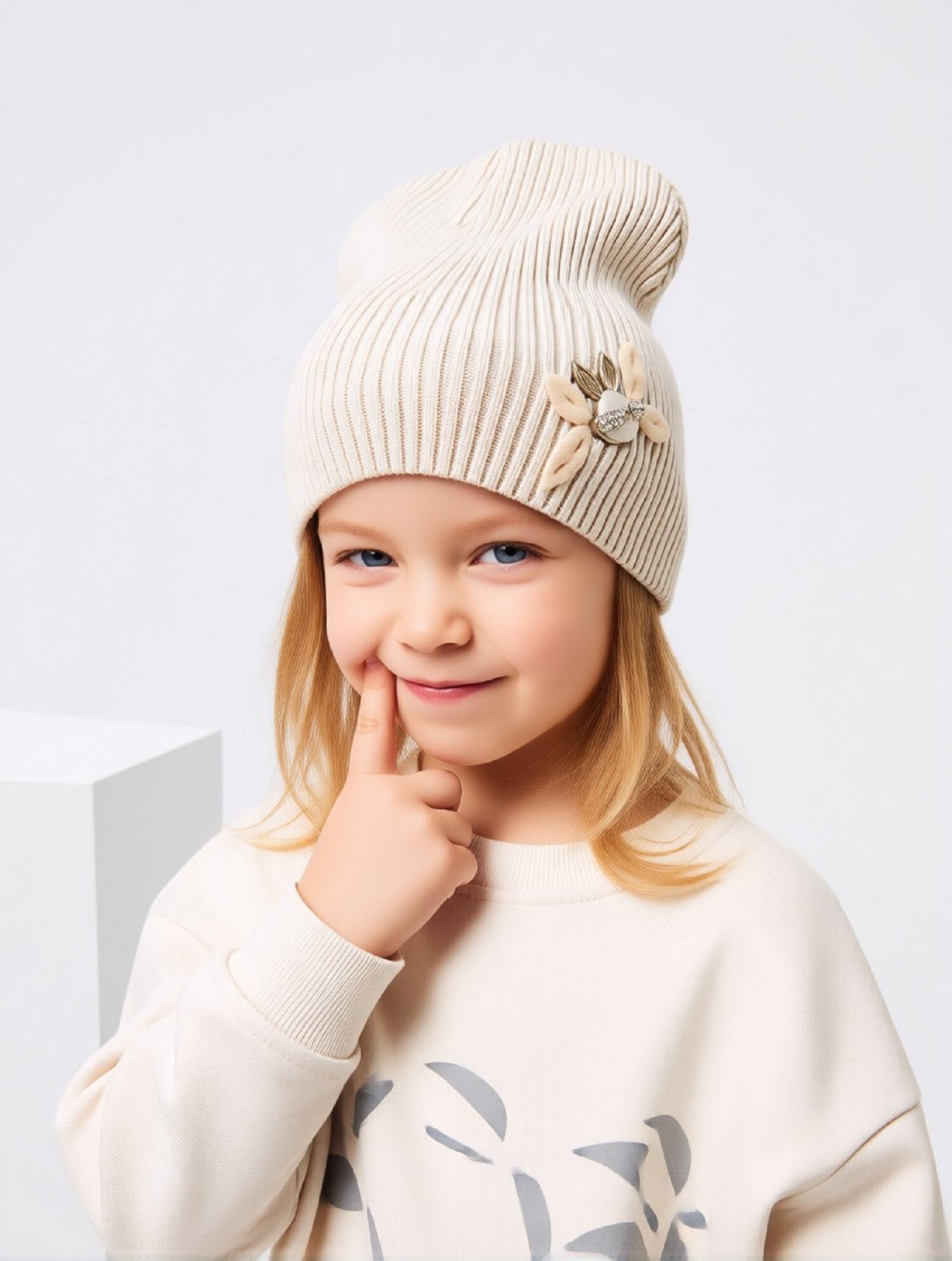 Шапка-бини весна\осень для девочек