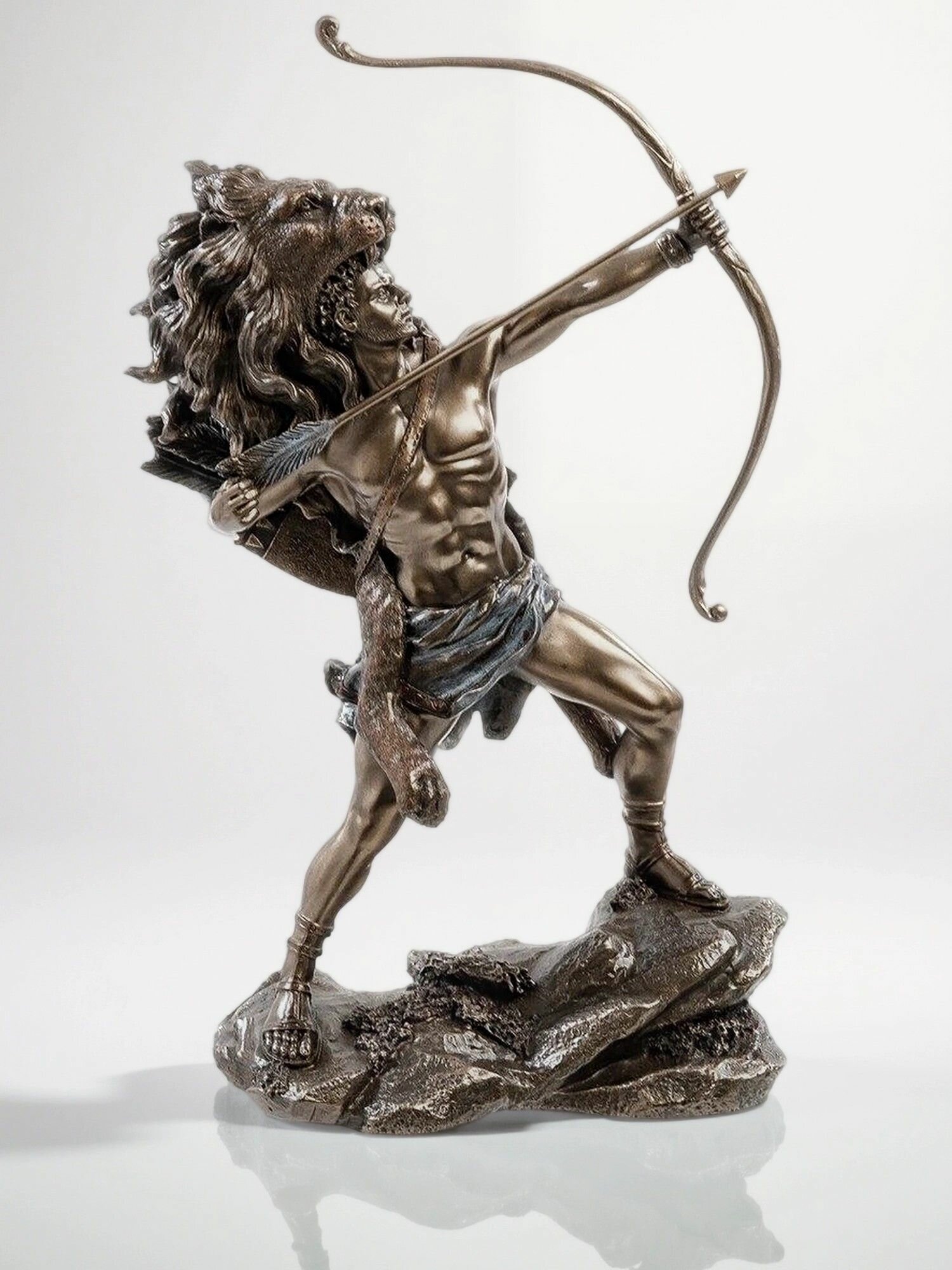 Статуэтка Геркулес, размер 28.5*9*15см, материал полистоун, цвет бронзовый