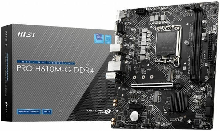 MSI PRO H610M-G LGA 1700 DDR4 Материнская плата