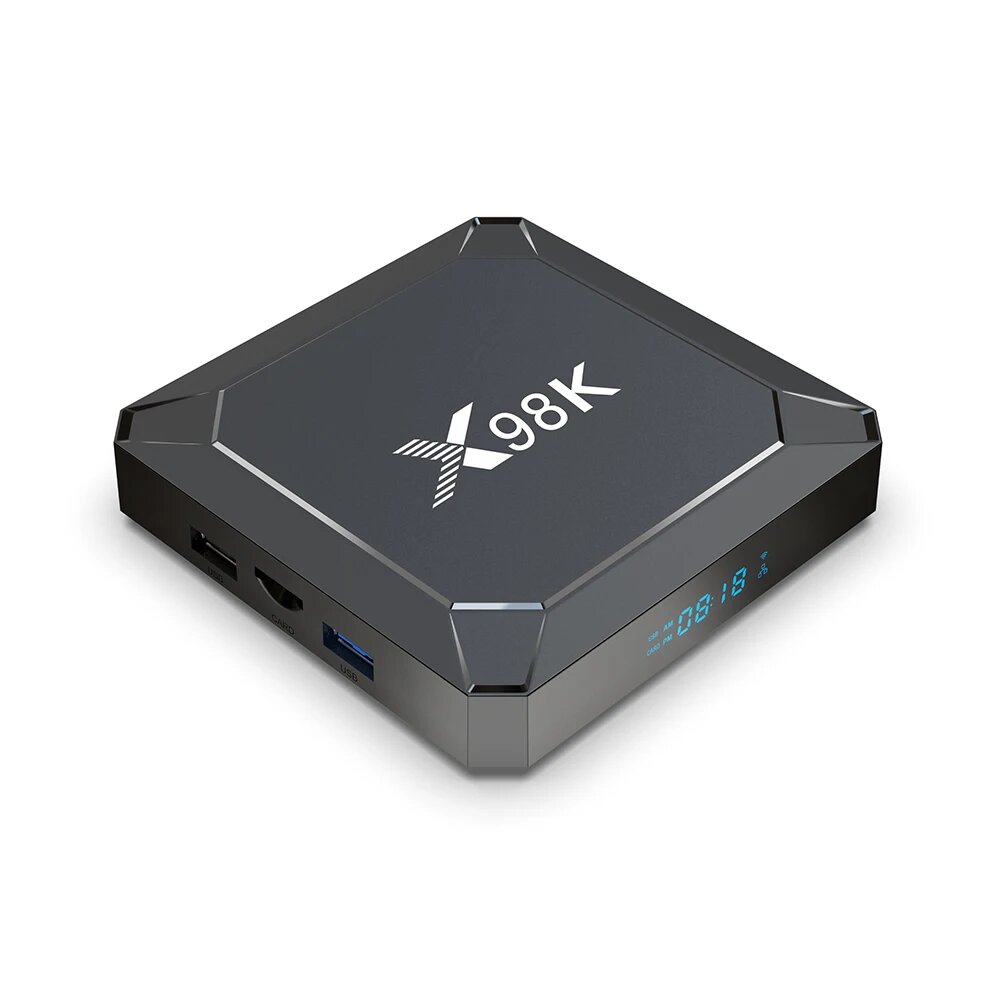 X98K Smart TV Box Android 13.0 Rockchip RK3528A Quad Core 100M LAN 8K 2.4G 5G Dual Wifi Bluetooth 5. X Media Player Set Top Box