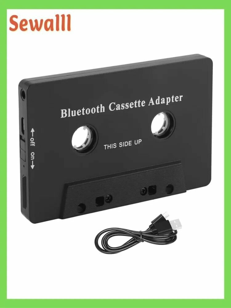 Универсальная кассета Bluetooth 5.0 Audio Car Tape Aux Stereo Adapter с микрофоном совместим телефона MP3 AUX Cable CD Player