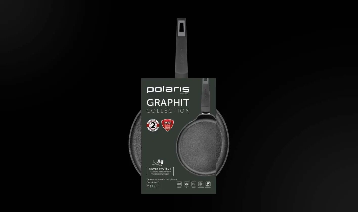 Сковорода блинная без крышки Graphit-24PC