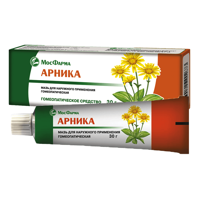 Арника мазь гомеопатическая туба 30 г, при ушибах у взрослых — фото 1