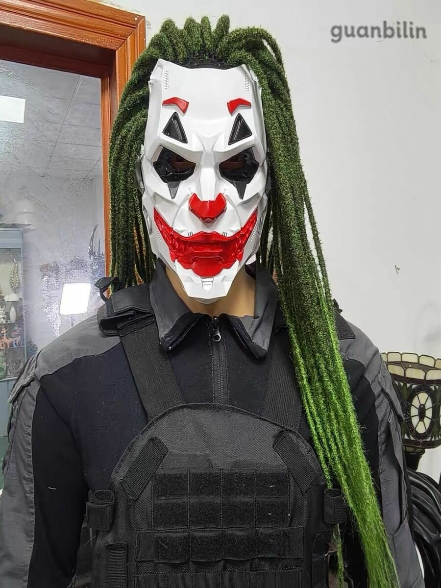 Маска Джокера - Киберпанк с Дредлоками для Косплея и Аниме Съемок