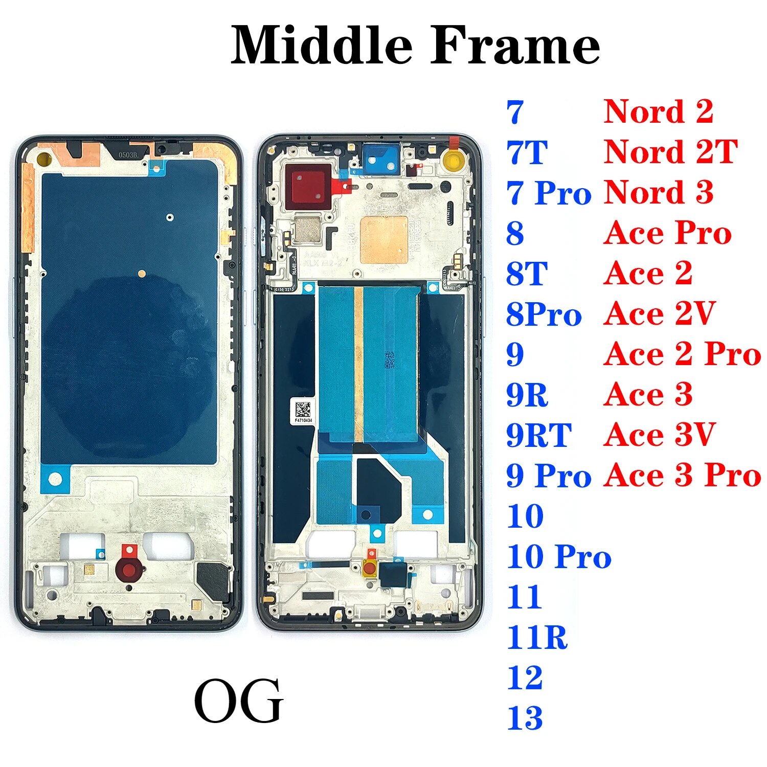 Корпус Oneplus 7 Pro gold для Oneplus 7 7T 8 8T