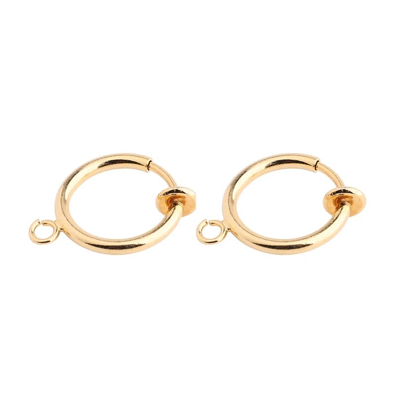 Серьги-кольца клипсы, T1-Gold-11mm-2PC